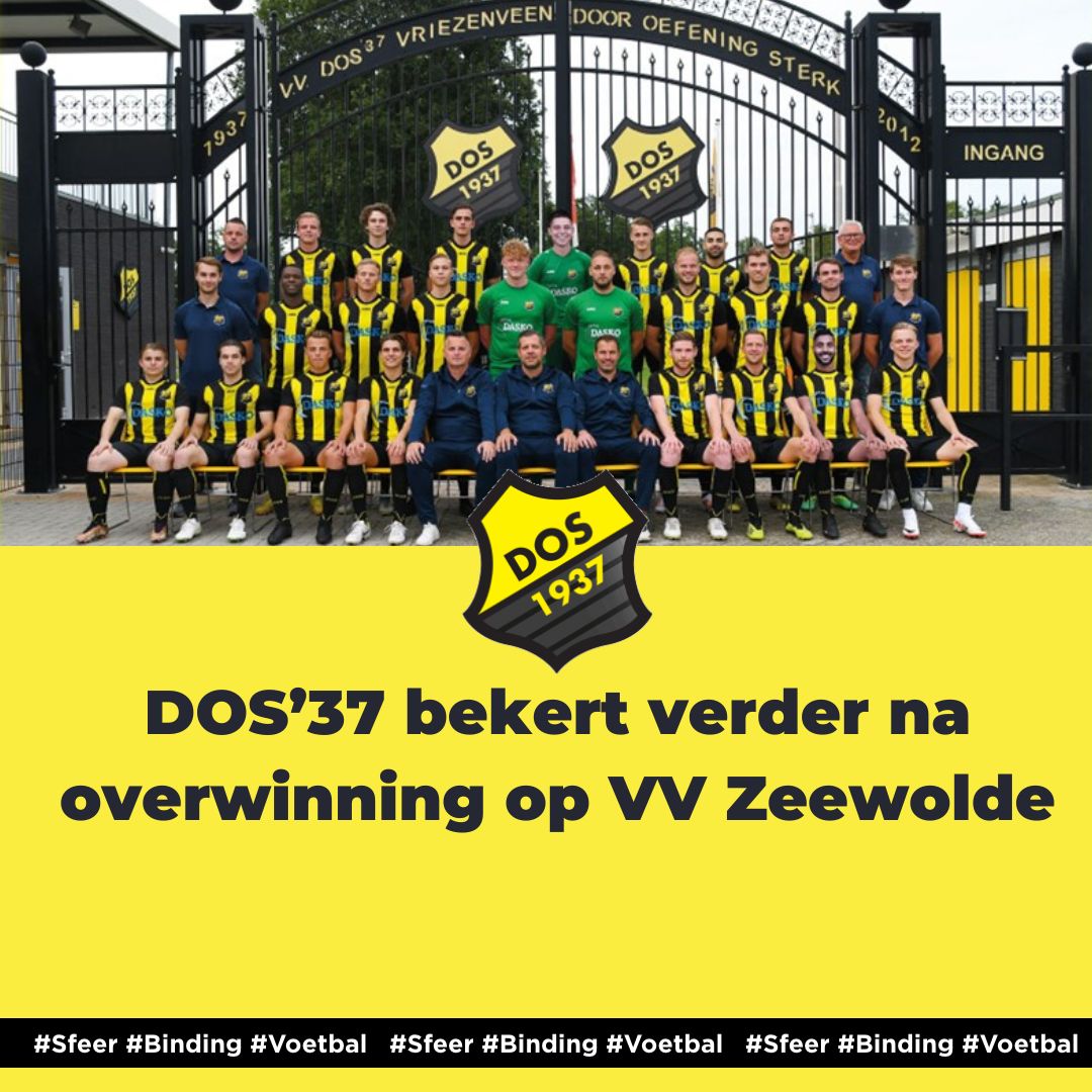 DOS’37 bekert verder na overwinning op VV Zeewolde | D.O.S.1937